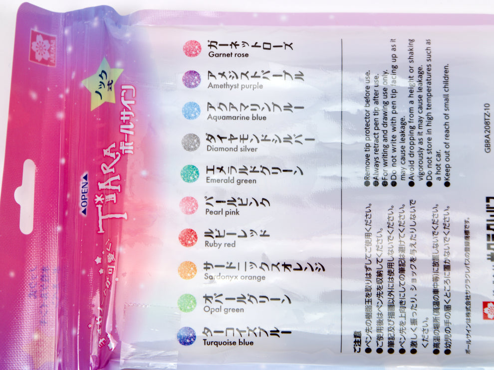 Sakura Ballsign Tiara Knock 10 Color Set - Tokyo Pen Shop