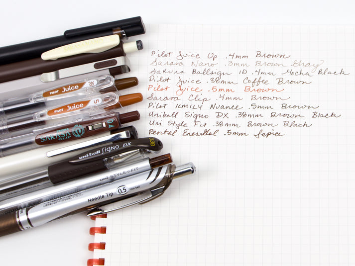 Brown Pen Sampler Set - Tokyo Pen Shop
