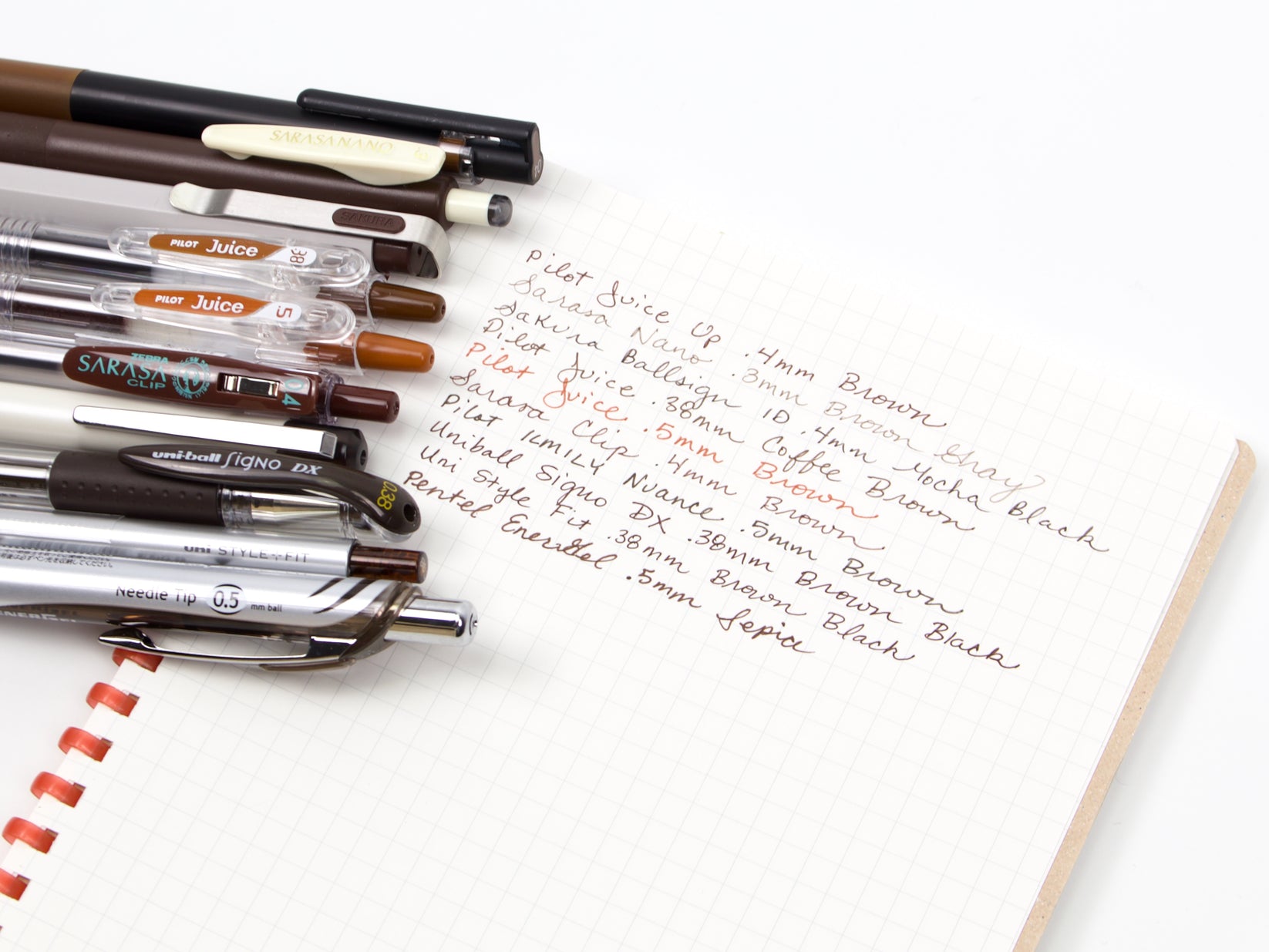 Brown Pen Sampler Set - Tokyo Pen Shop