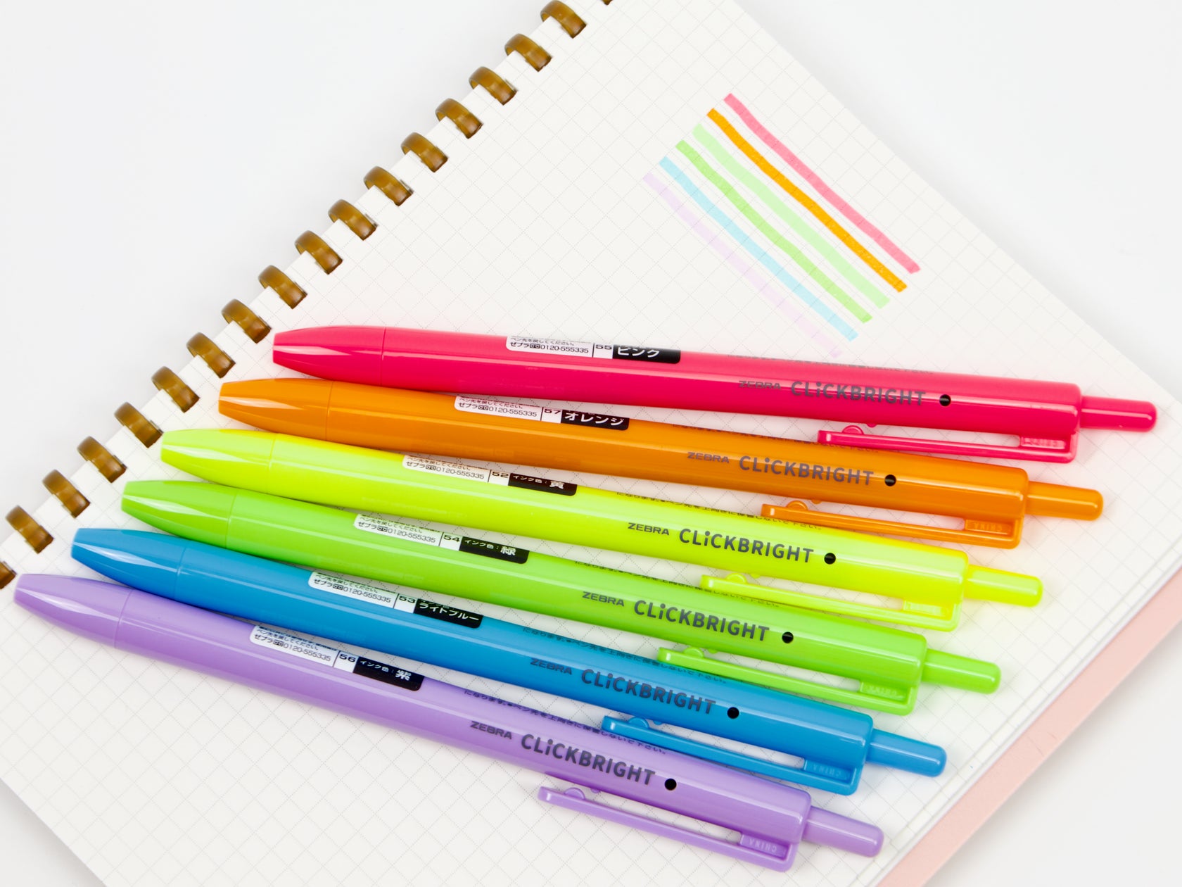 Zebra Click Bright 6 Color Set - Tokyo Pen Shop