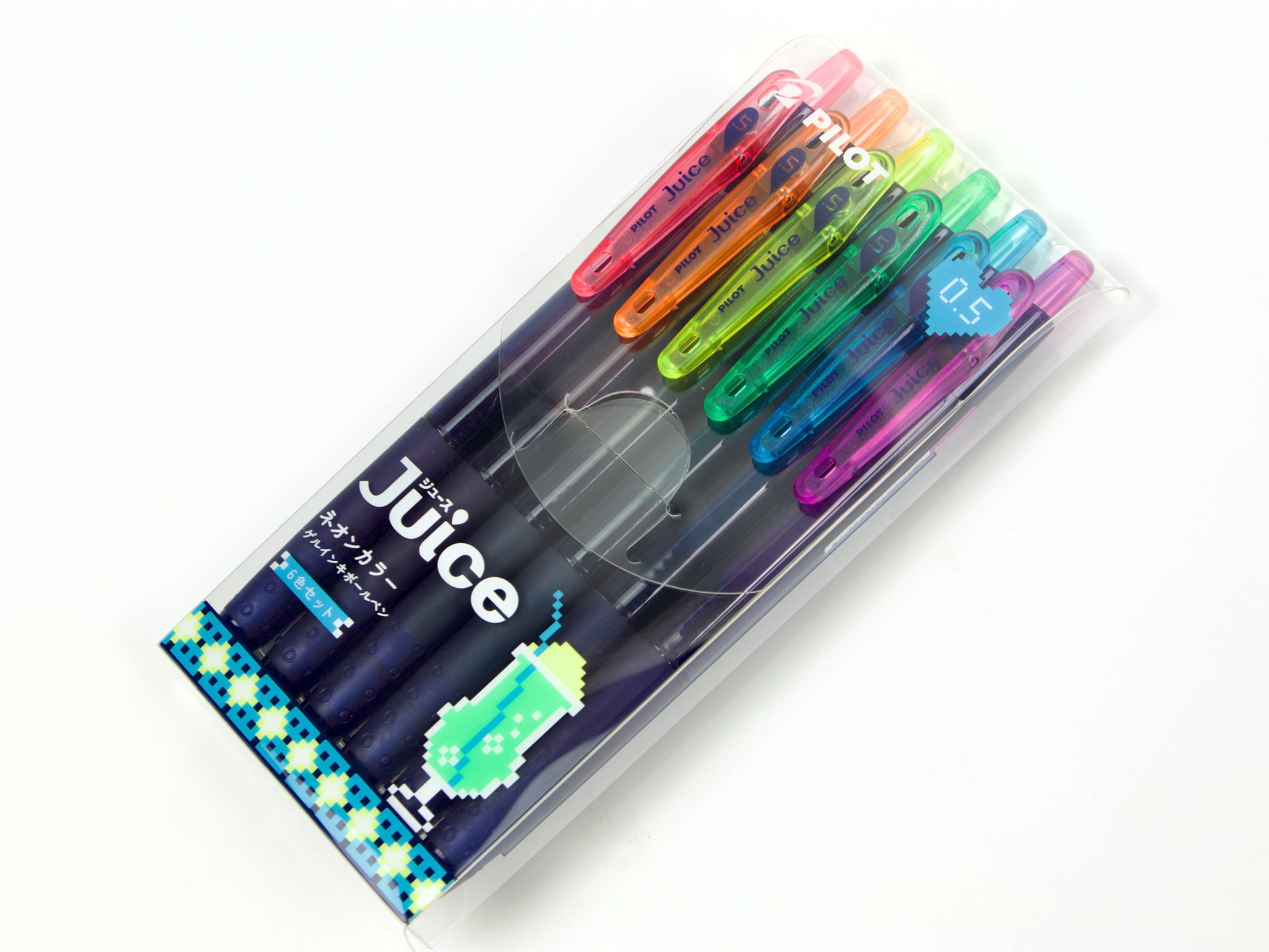 Pilot Juice Neon Colors 8-Bit 6 Color Set - Tokyo Pen Shop