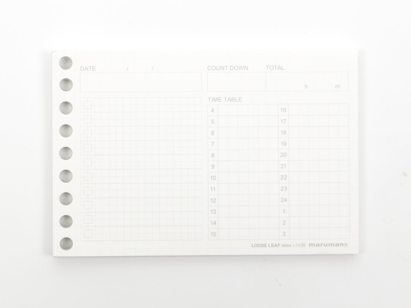 Maruman Mini Session Time Planning Refill - Tokyo Pen Shop