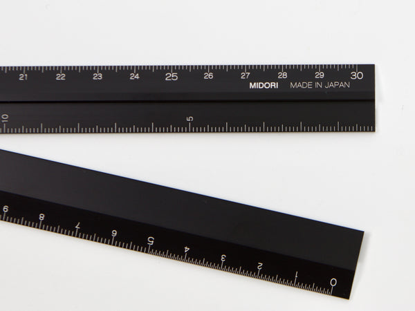 Midori Aluminum Multi Ruler 30cm - Tokyo Pen Shop