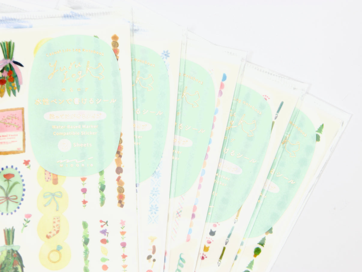 Midori Yuru Log Writeable Stickers - Tokyo Pen Shop