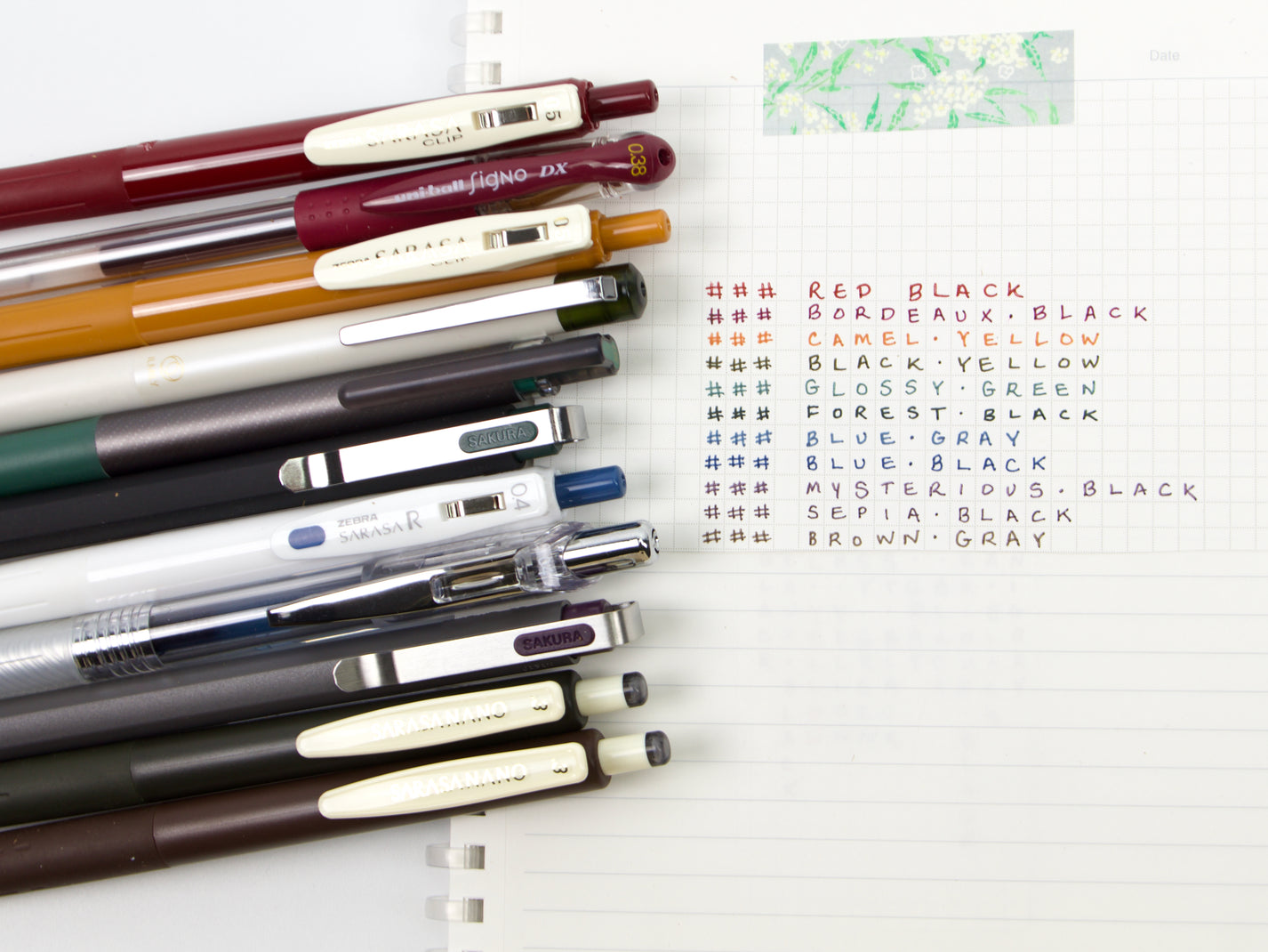 Vintage Ink Colors Sampler Set - Tokyo Pen Shop