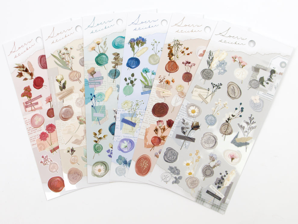 Mind Wave Wax Seal Floral Stickers – Tokyo Pen Shop